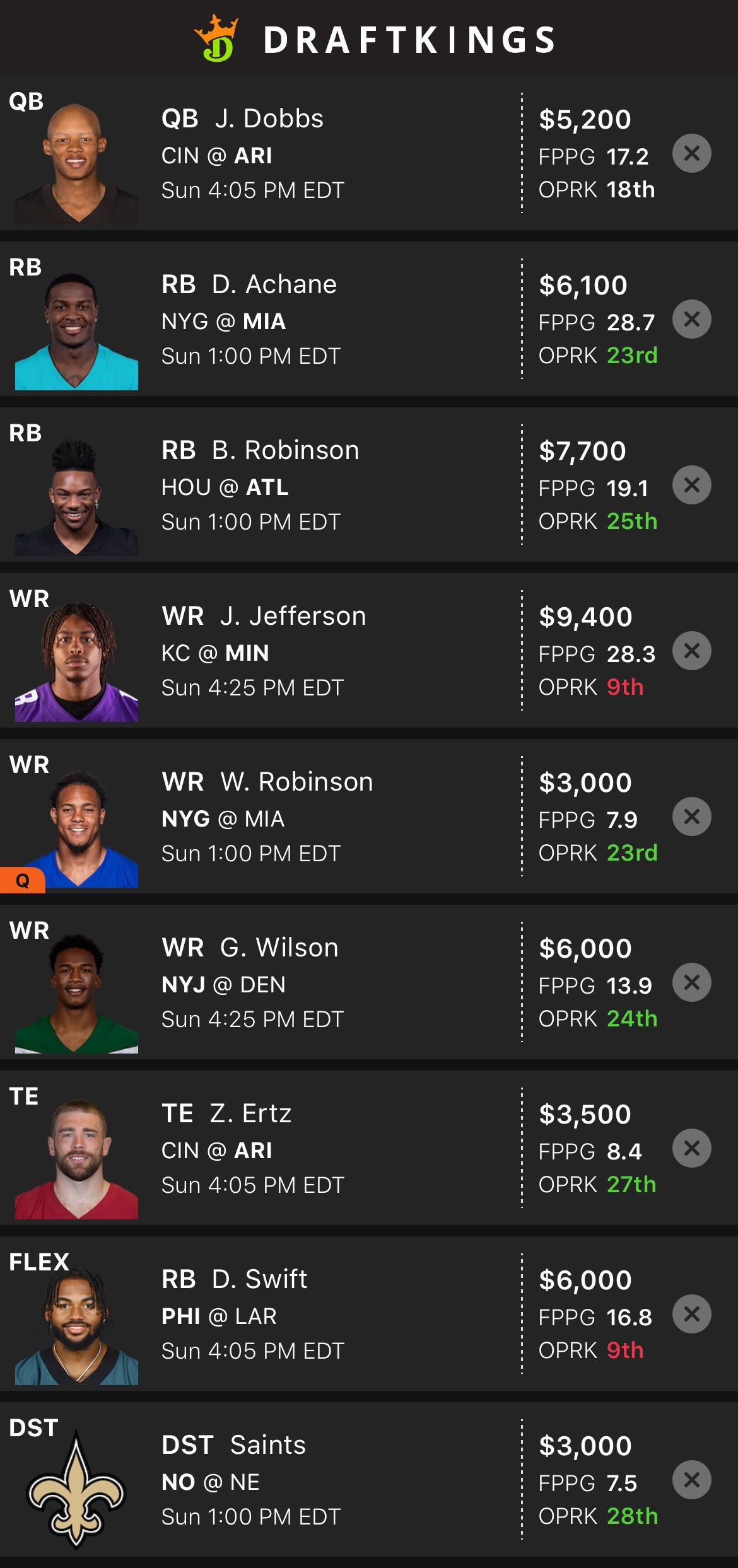 Week 5 NFL DFS Cheat Sheet: Expert Picks and Lineups (Premium Content ...